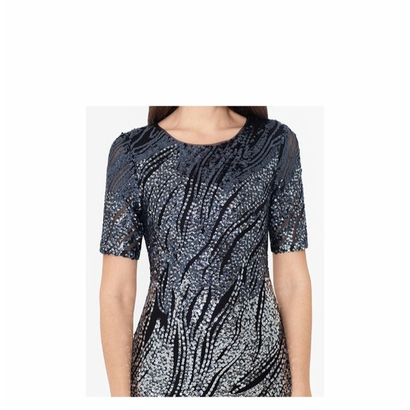 Betsy & Adam | Dresses | New Betsy Adam Women Navy Sequined Ombre ...